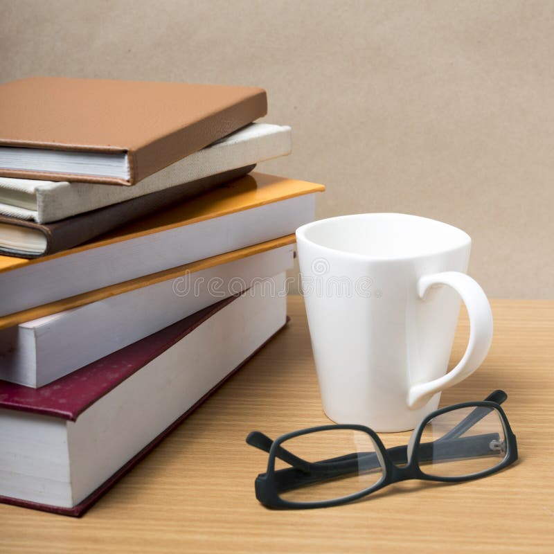 Stack of Book with Coffee Mug Stock Image - Image of cover, drink: 57949647