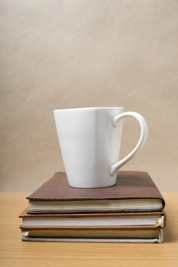 Stack of Book with Coffee Mug Stock Image - Image of food, learning ...
