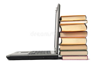 Stack of book and laptop stock photo. Image of mobility - 13762502