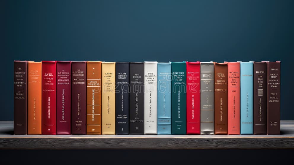 Stack book spine stock illustration. Illustration of stack - 372930073