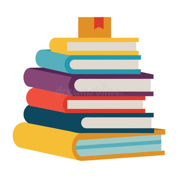 Stack of Book Vector Art Illustration Stock Vector - Illustration of ...