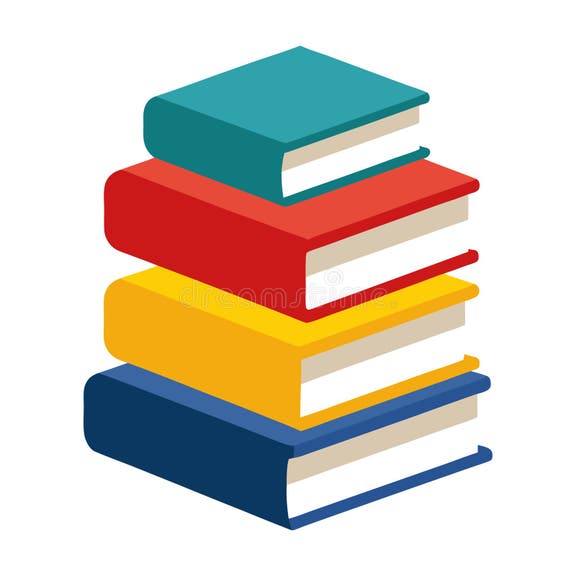 Stack of Book Vector Art Illustration Stock Vector - Illustration of ...