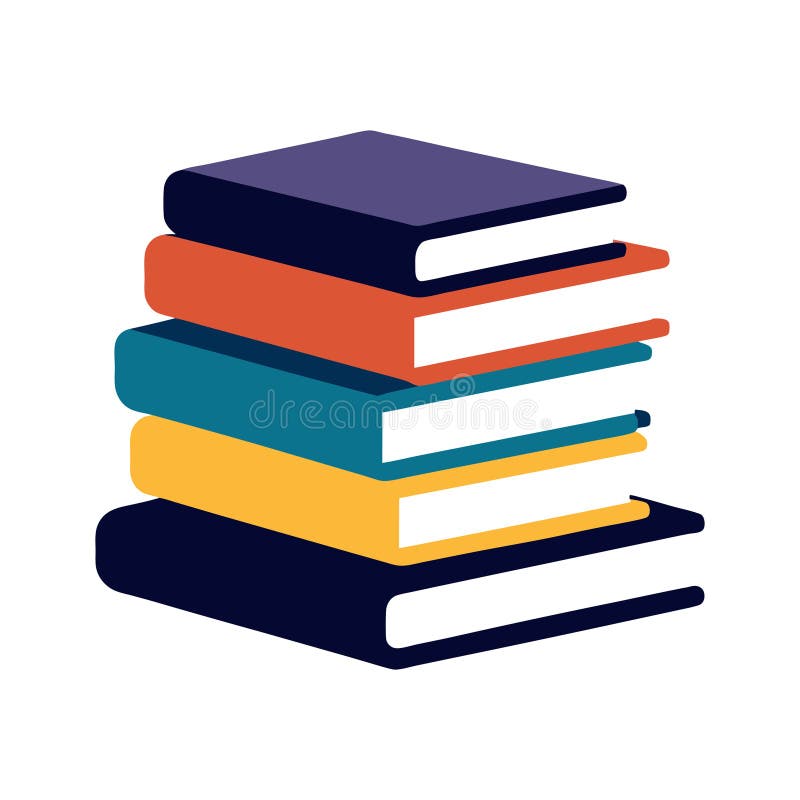 Stack of Book Vector Art Illustration Stock Vector - Illustration of ...