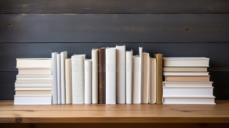 Stack book white stock illustration. Illustration of interior - 336243242