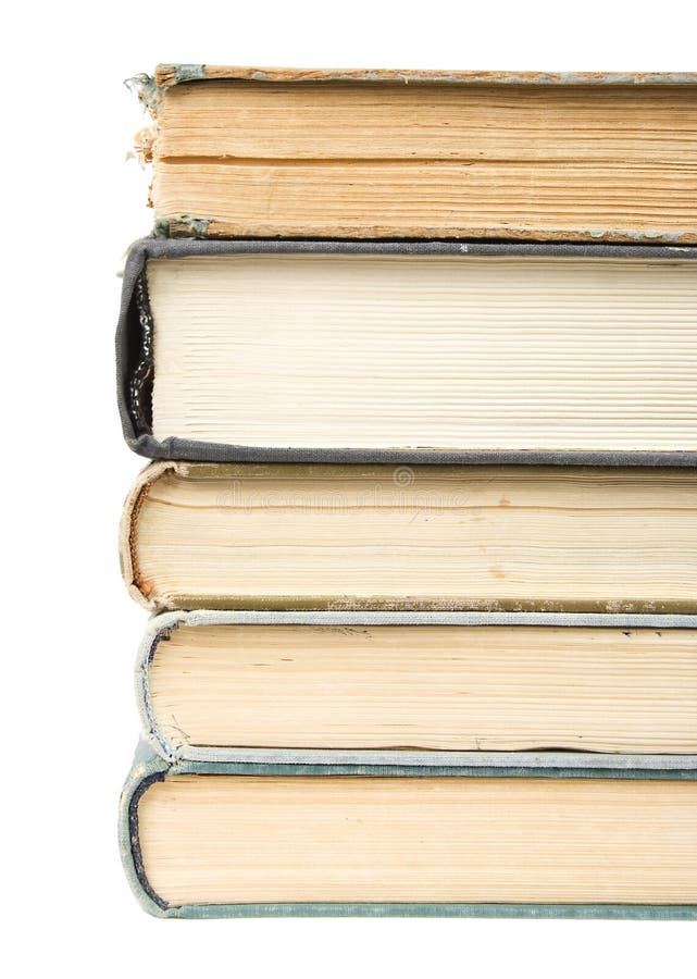 Stack of Books and One Closed Book in Front Stock Image - Image of ...