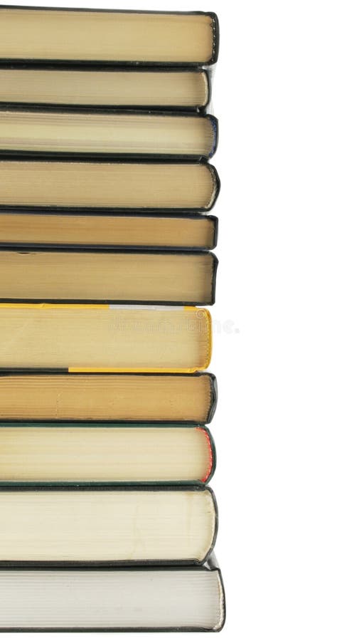 Stack of Books in a Tower with Stock Image - Image of literature ...