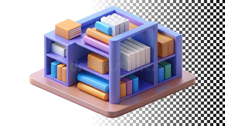 Stack of Books with Abstract Shapes, Representing Learning and ...
