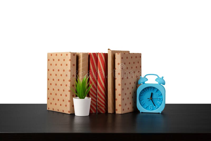 Stack of Books and Alarm Clock, Time To Read Concept Stock Photo ...