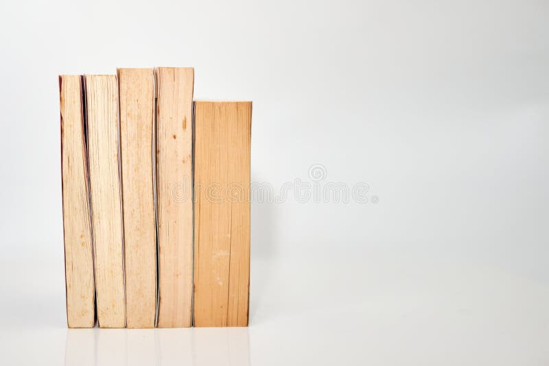 Stack Books Arranged Horizontally White Background Stock Photos - Free ...