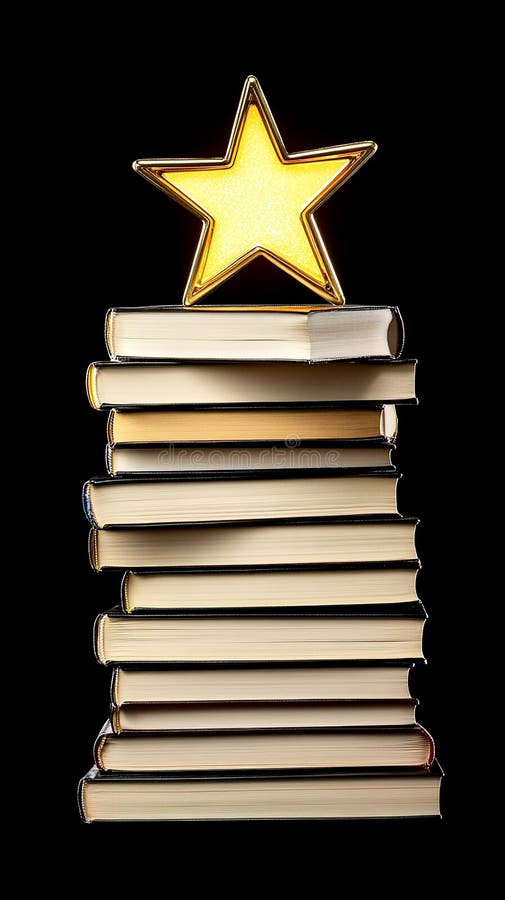 A Stack of Books Arranged in the Shape of a Pyramid with Glowing ...