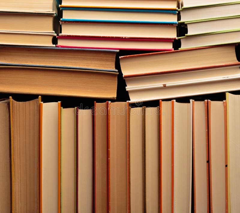 Stack of Books Background.Education Stock Photo - Image of library ...