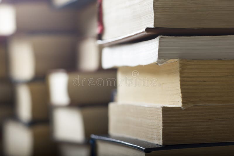 Stack of Books Background. Many Books Piles. Stock Image - Image of ...