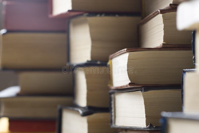 Stack of Books Background. Many Books Piles. Stock Photo - Image of ...