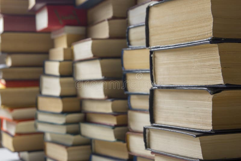 Stack of Books Background. Many Books Piles. Stock Photo - Image of ...