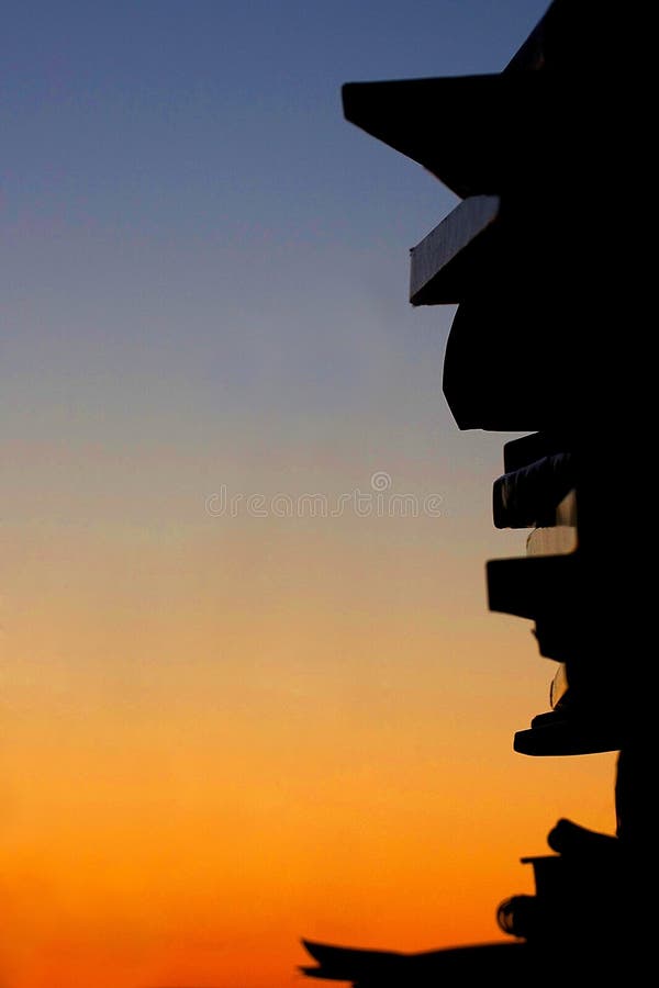 Stack of Books on the Background of the Setting Sun Stock Photo - Image ...