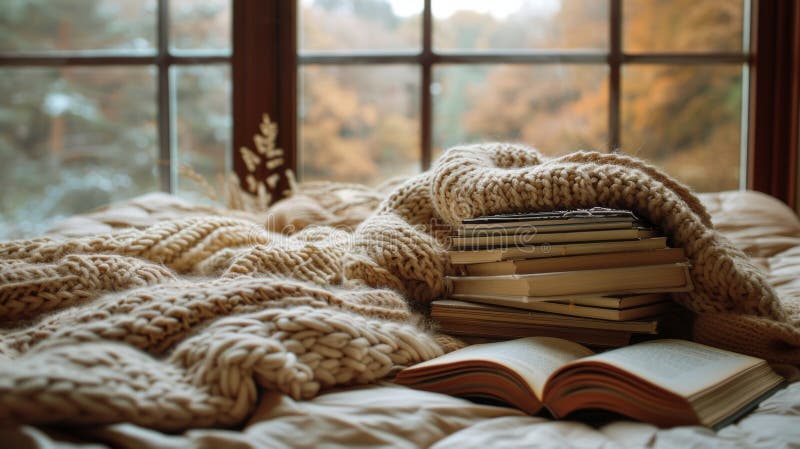 Stack of Books on Bed stock image. Image of fiction - 322421339