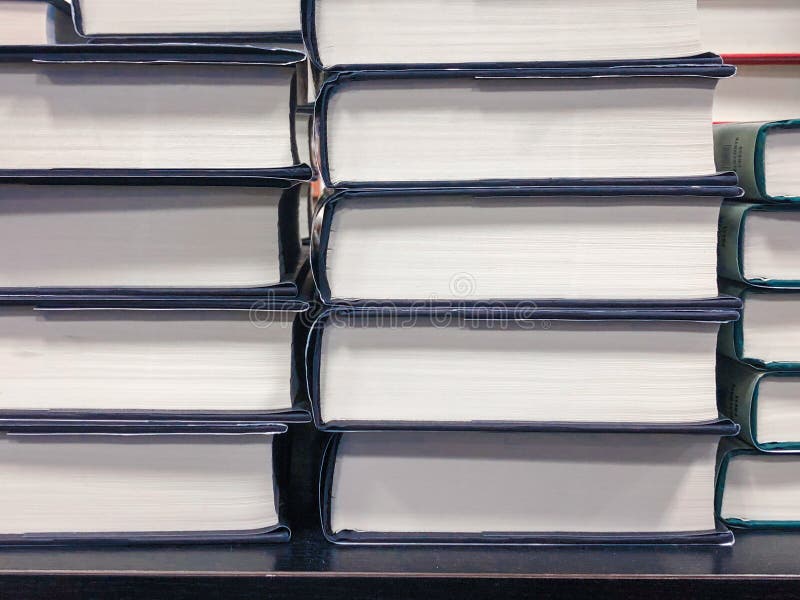 Stack of Books at the Book Store Stock Image - Image of knowledge ...