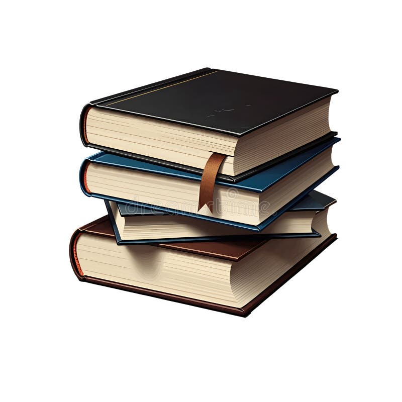 Stack of Books with Bookmarks Symbolizing Knowledge and Learning ...