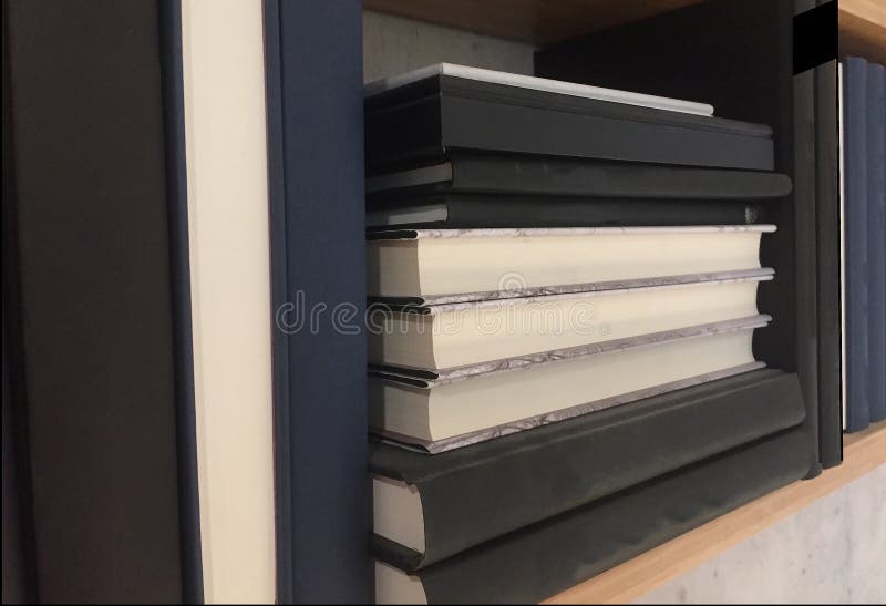 Stack of Books on the Bookshelf. Reading Books is Unique of Education ...