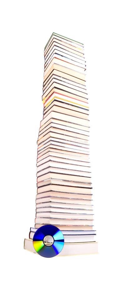 Stack of books and CD stock image. Image of choice, book - 21715141