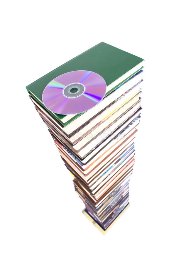 Stack of books is a CD stock photo. Image of collection - 21715154