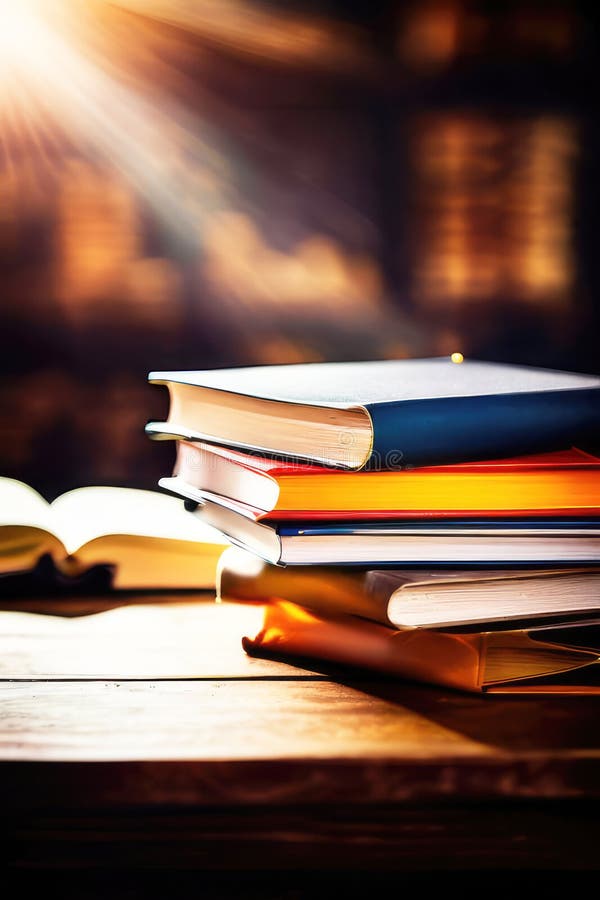 Stack of Books Close Up. Education, Culture Concept Stock Image - Image ...