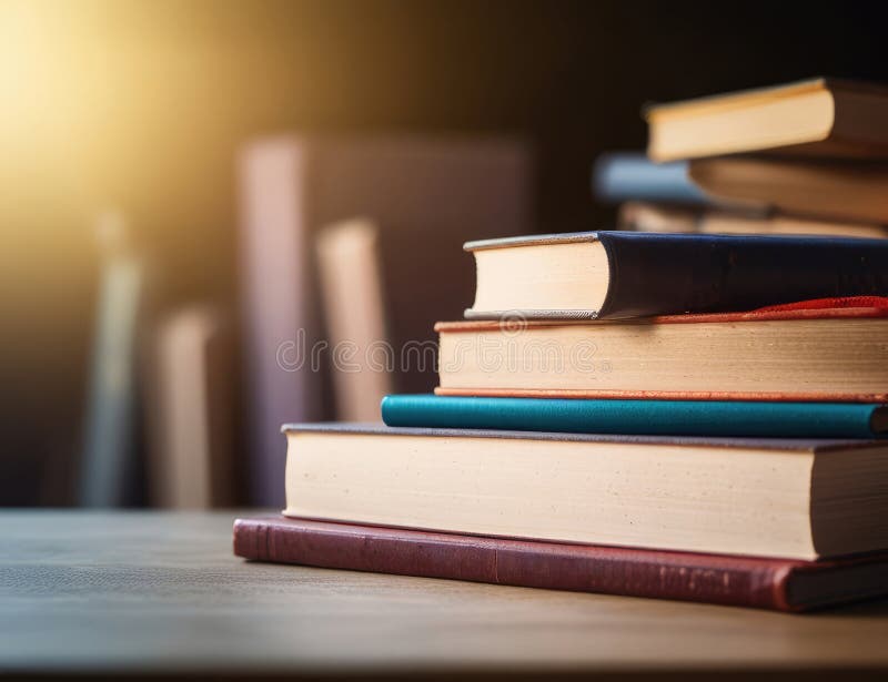 Stack of Books Close Up. Education, Culture Concept Stock Image - Image ...