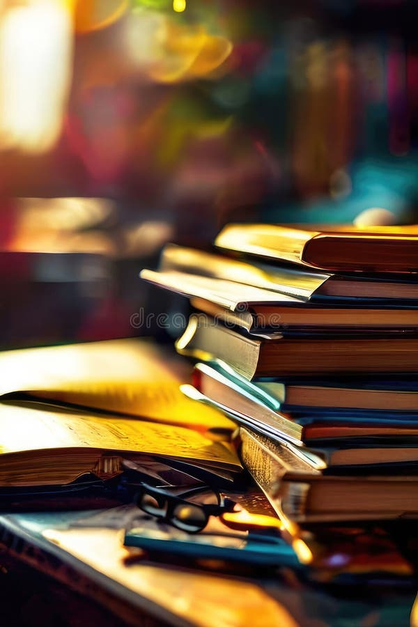 Stack of Books Close Up. Education, Culture Concept Stock Photo - Image ...