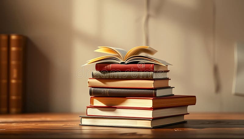 Stack of Books Close-up, Reading Material, Literature, and Knowledge ...