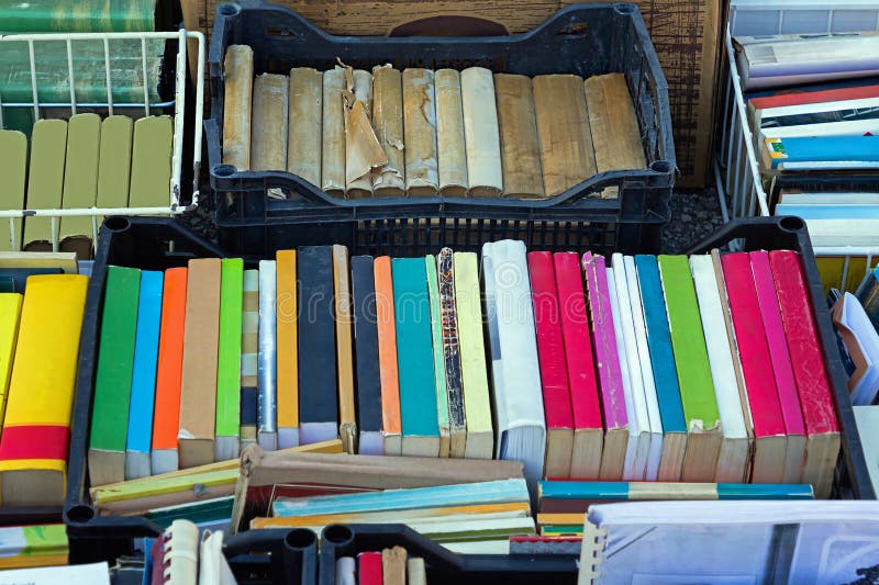 Stack of Books with Colorful Covers Stock Image - Image of knowledge ...