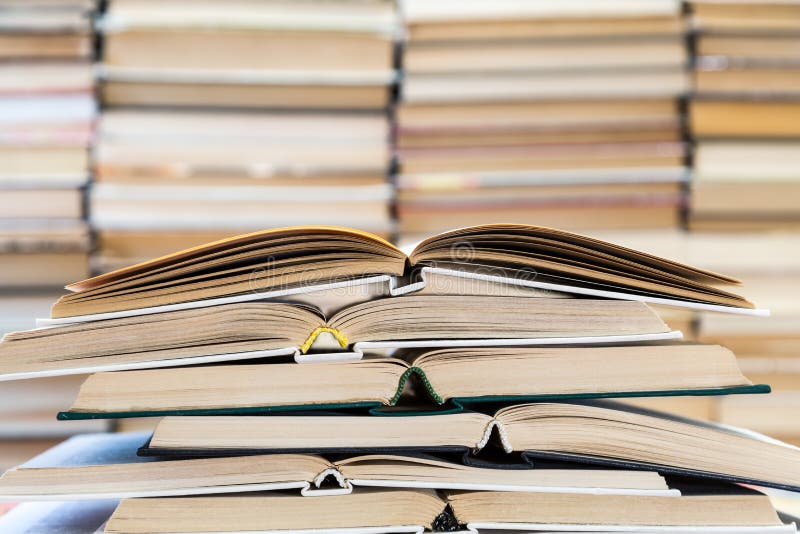 A Stack of Books with Colorful Covers. the Library or Bookstore. Books ...