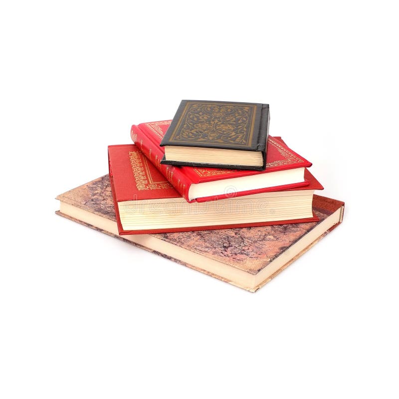 Stack of Books in Colour Covers with White Sheets Stock Photo - Image ...