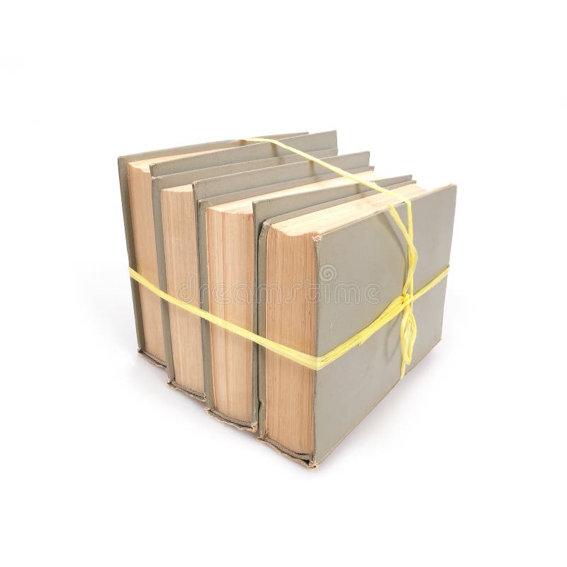 Stack of Books in Colour Covers with White Sheets Stock Photo - Image ...