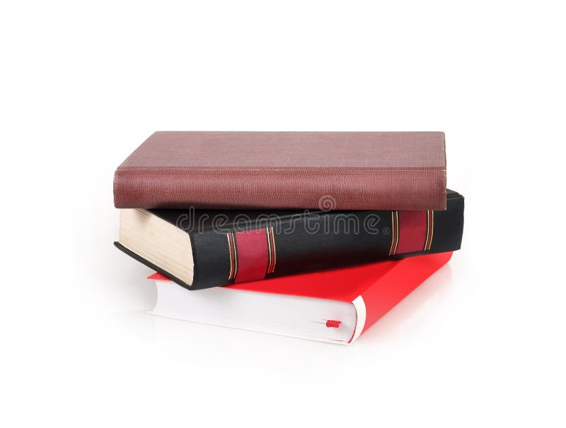 Stack of Books in Colour Covers with White Sheets Stock Photo - Image ...