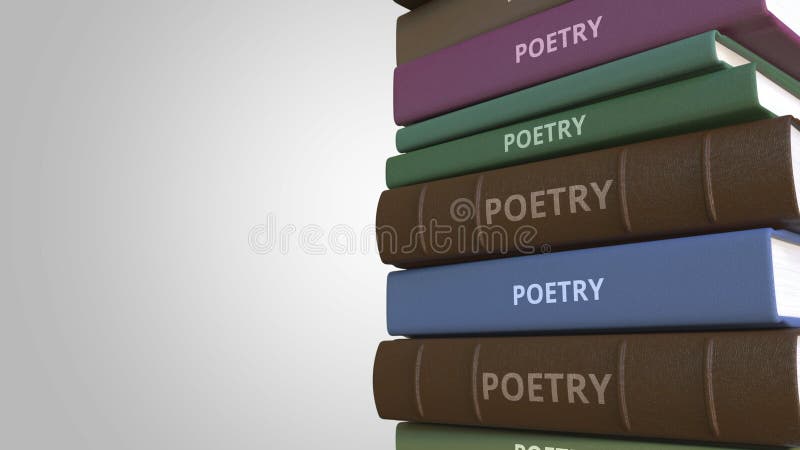Stack of Poetry Books, 3D Rendering Stock Illustration - Illustration ...