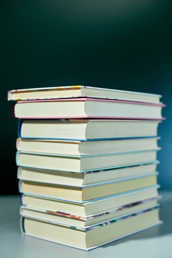 Stack of Books on Dark Backgrounds, World Book Day Stock Photo - Image ...