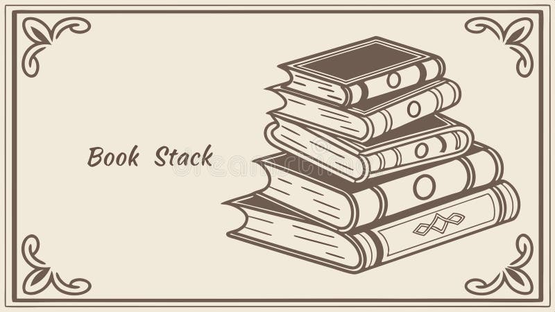Stack of Books Design, Book Stack , Reading Material Art Vector Design ...