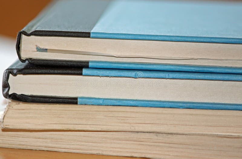 Stack of Books on a Desk stock photo. Image of workbook - 60817508