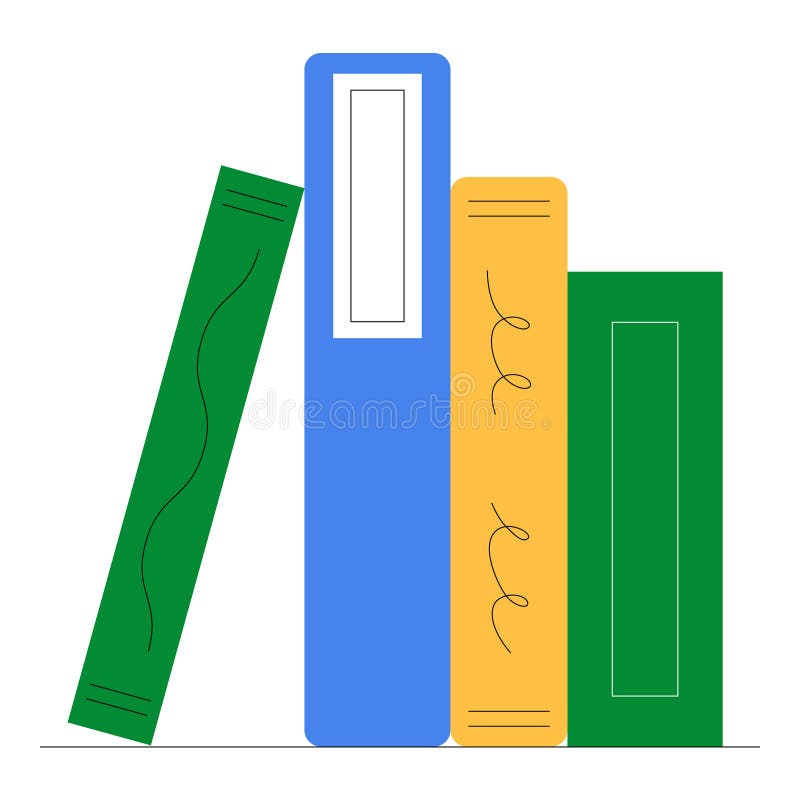 Stack of Books in Flat Vector Illustration Symbolizing Knowledge ...