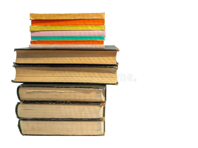 Books in a Stack are Shifted at an Angle To Each Other. Background for ...