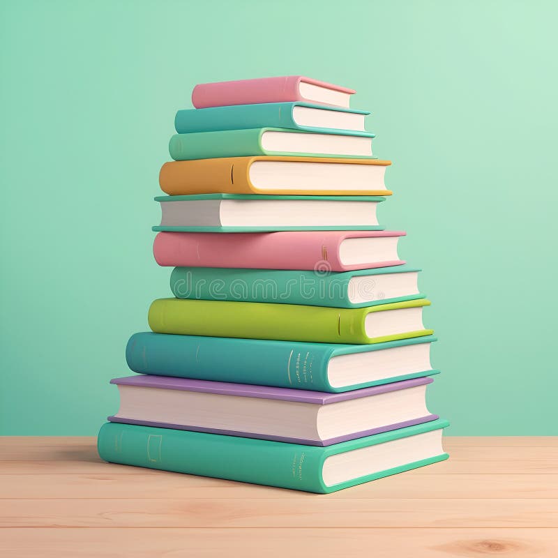 Stack of Books Education Learning Concept Design. Stock Illustration ...