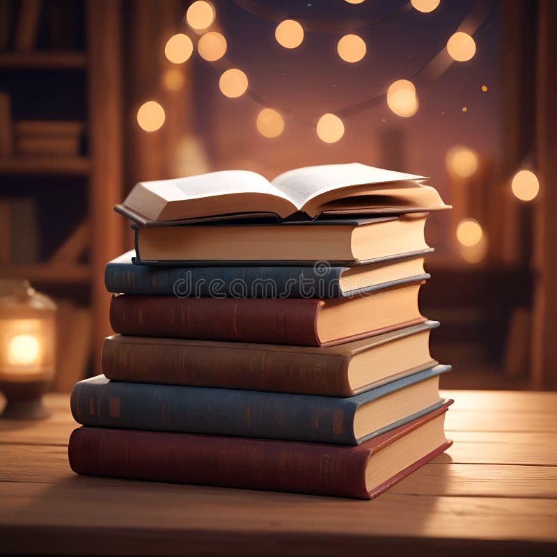 Stack of Books Education Learning Concept Stock Illustration ...