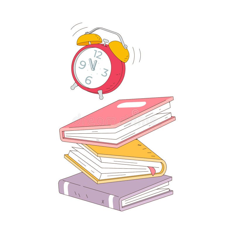 Stack of Books Fall Isolated on White Background. Pile of Books Vector ...