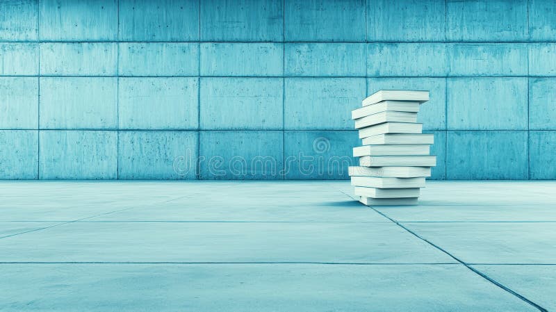 A Stack of Books on a Floor. Stock Image - Image of element, cover ...