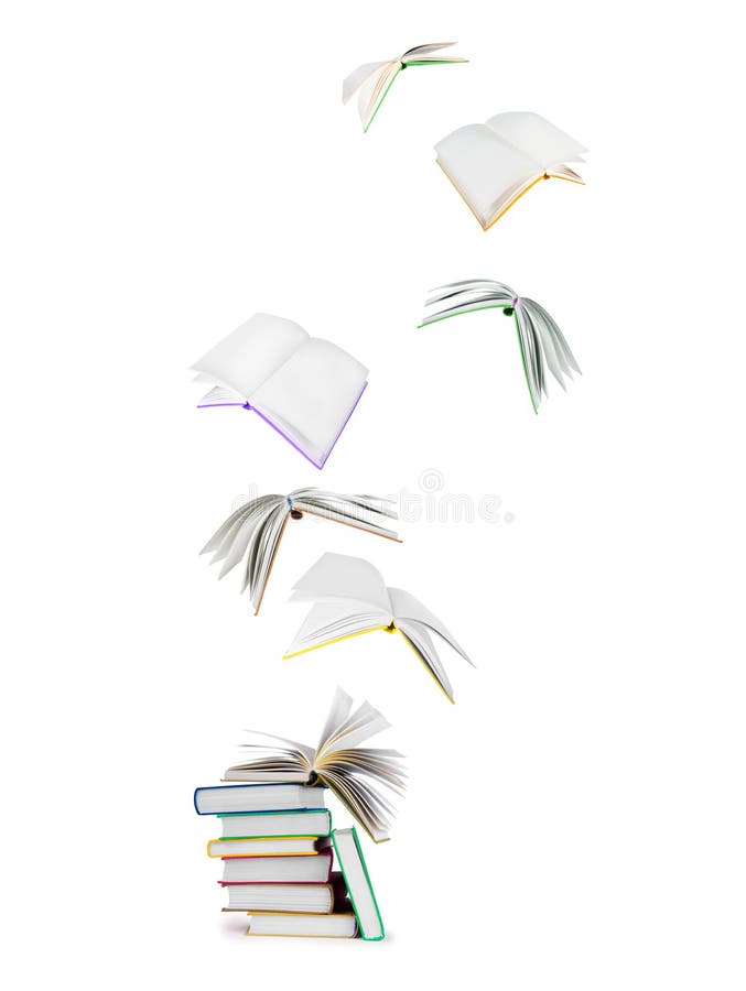 Stack of Books and Flying Books Stock Image - Image of research, paper ... Stack of Books and Flying Books Stock Image - Image of research, paper ...