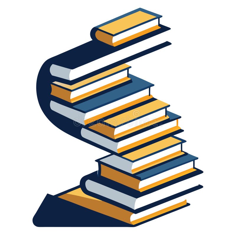 Stack of Books Forming a Staircase: Education, Learning, Growth Concept ...