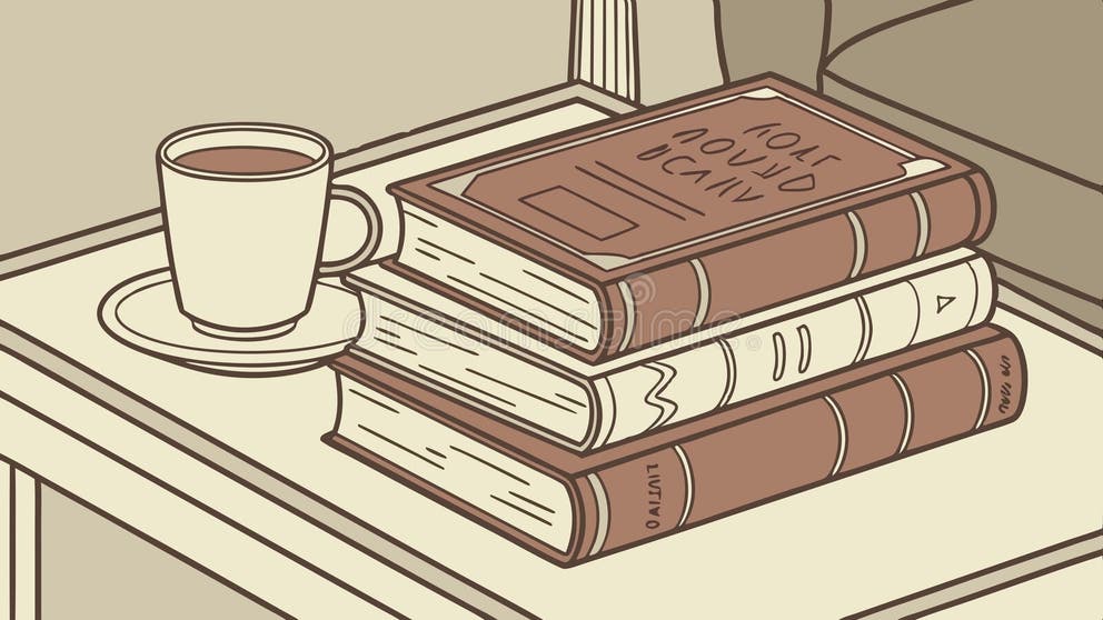 Stack of Books and Glasses, Education Reading Study Vector Design ...