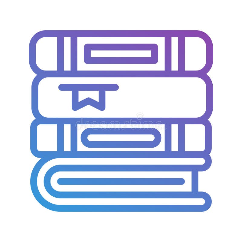 Stack of Books Gradient Icons. Perfect for Academic and Library ...