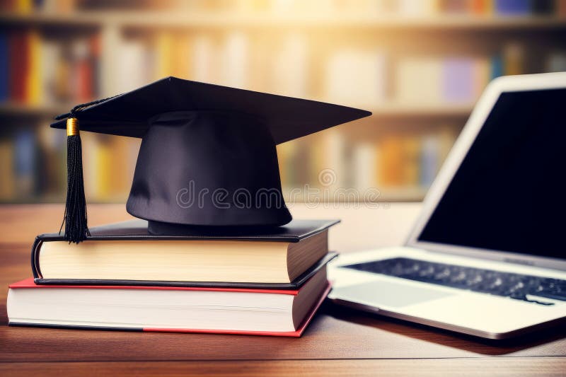 A Stack of Books with a Graduation Cap on Top of it, Generative Ai ...