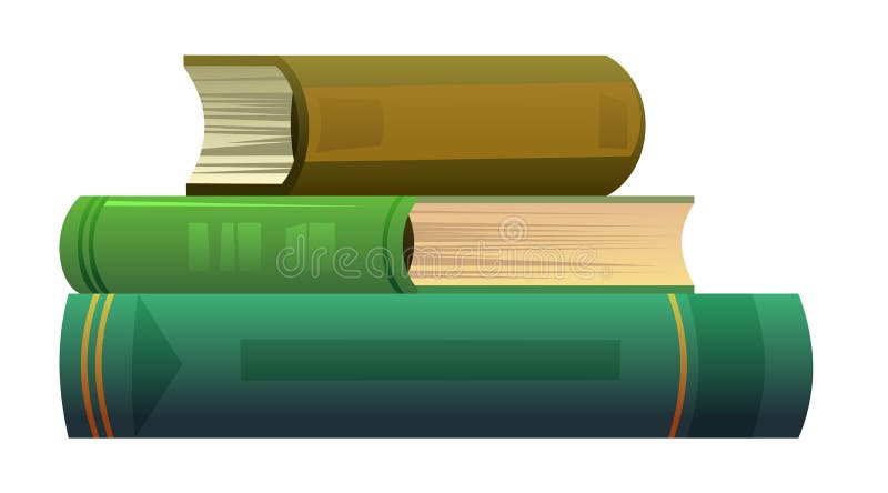 Big Stack of Books Seamless Vertical Frame. Cartoon Style. Great ...